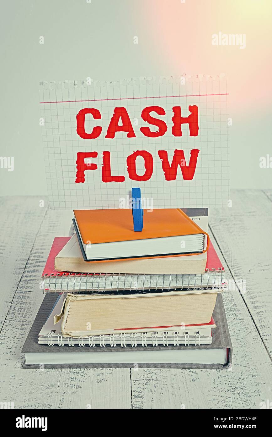 Writing note showing Cash Flow. Business concept for Movement of the ...