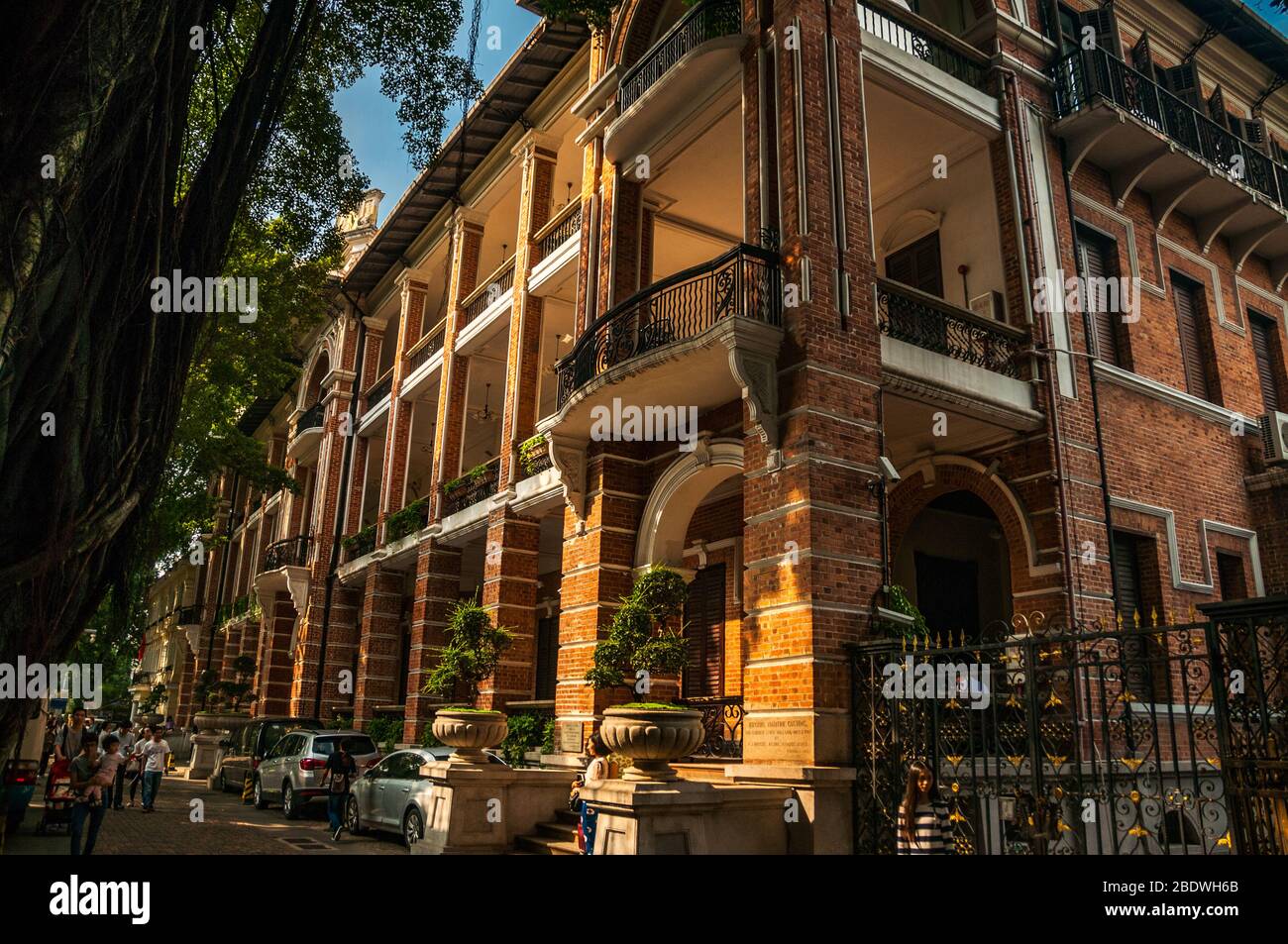 A colonial period building on Shamian Dajie the main street of Shamian ...