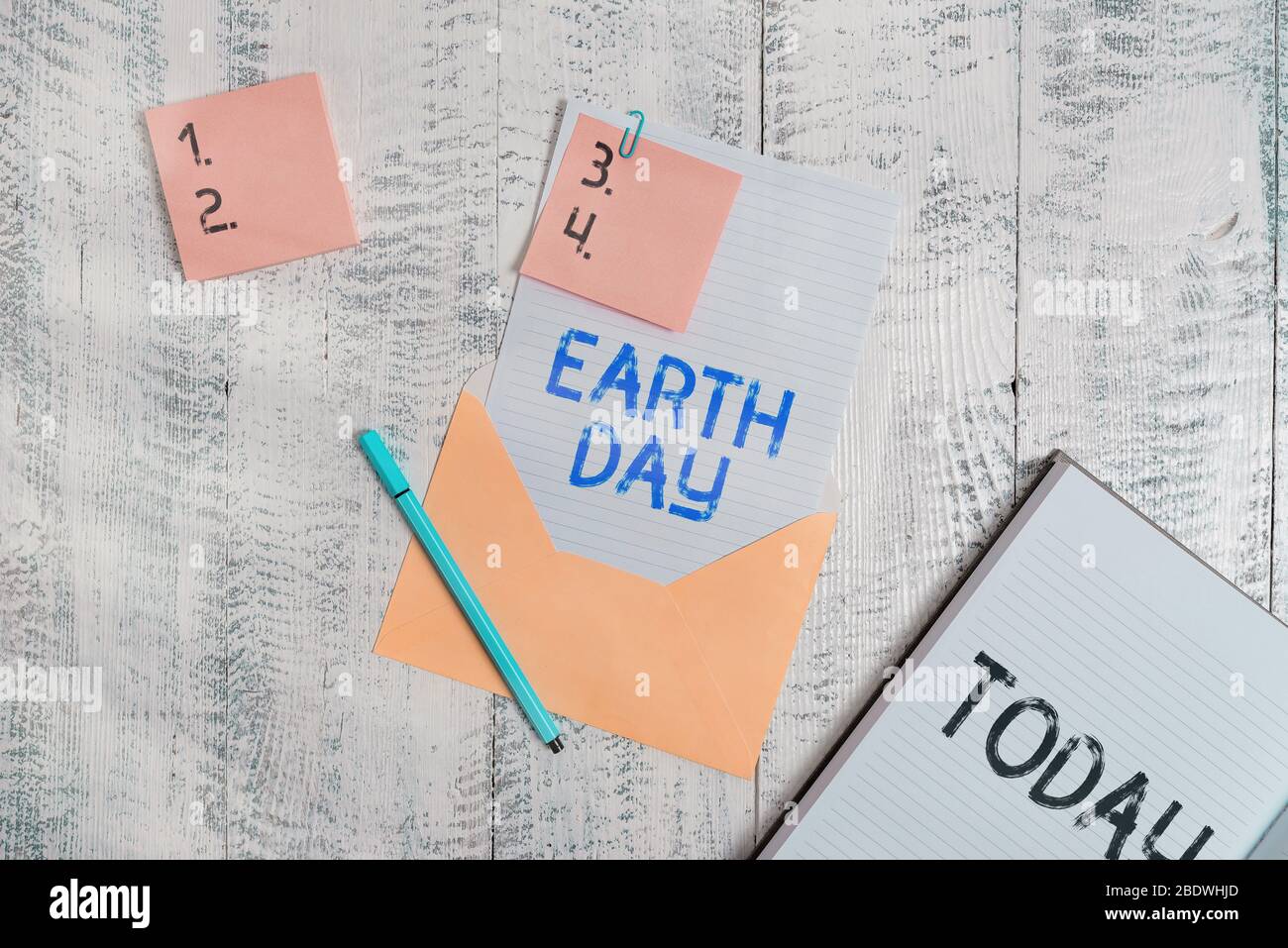Writing note showing Earth Day. Business concept for Worldwide ...