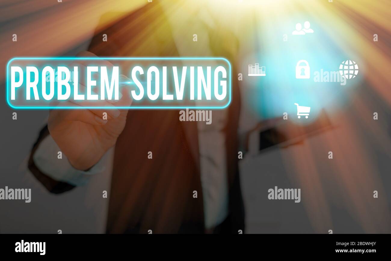 Text sign showing Problem Solving. Business photo text process of ...