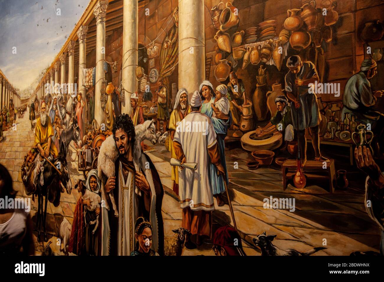 Israel, Jerusalem old city, Interior of the reconstructed Cardo in the ...