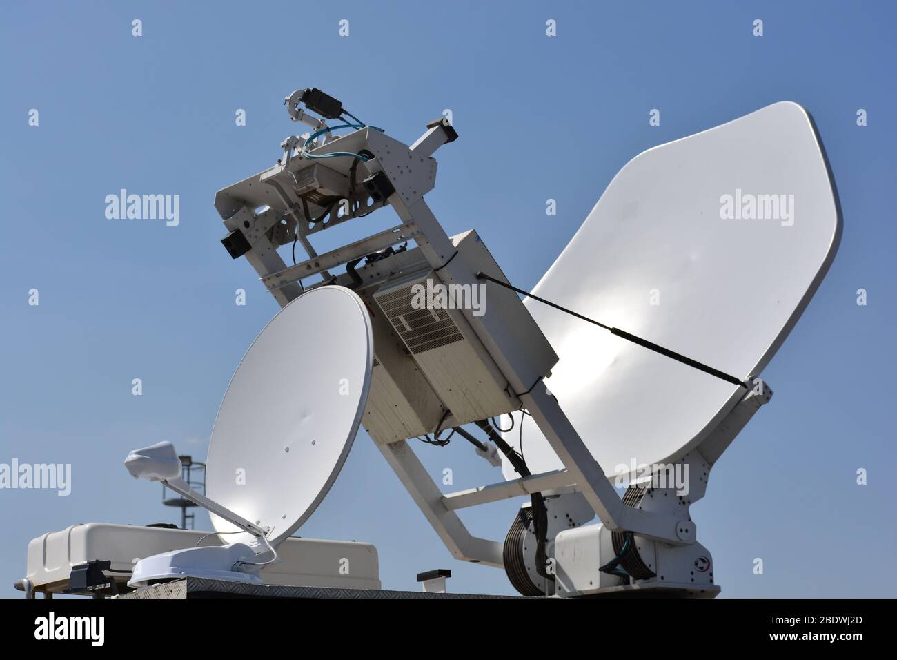 communications and broadcasting station. live broadcast vehicle. Base ...