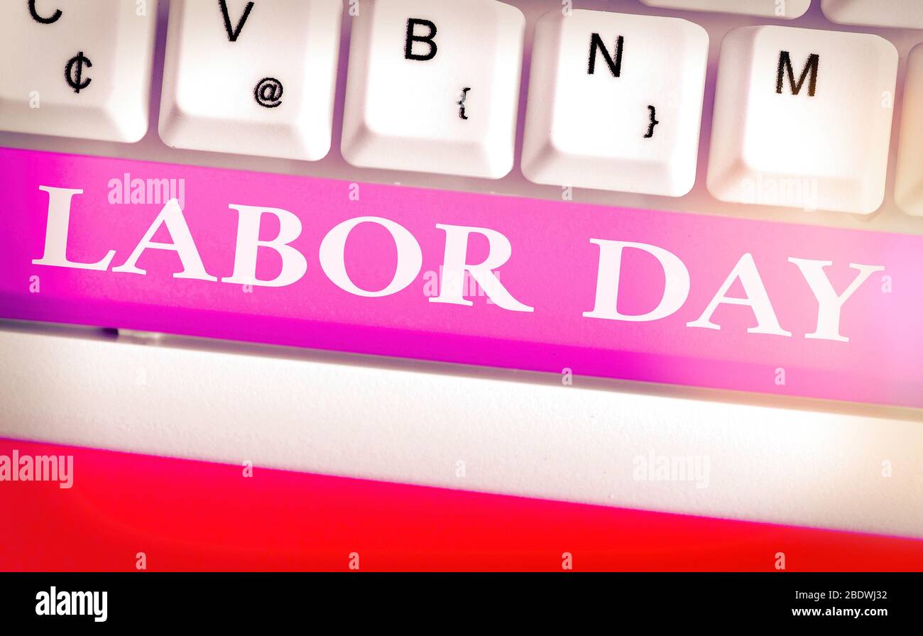 Writing note showing Labor Day. Business concept for an annual holiday ...