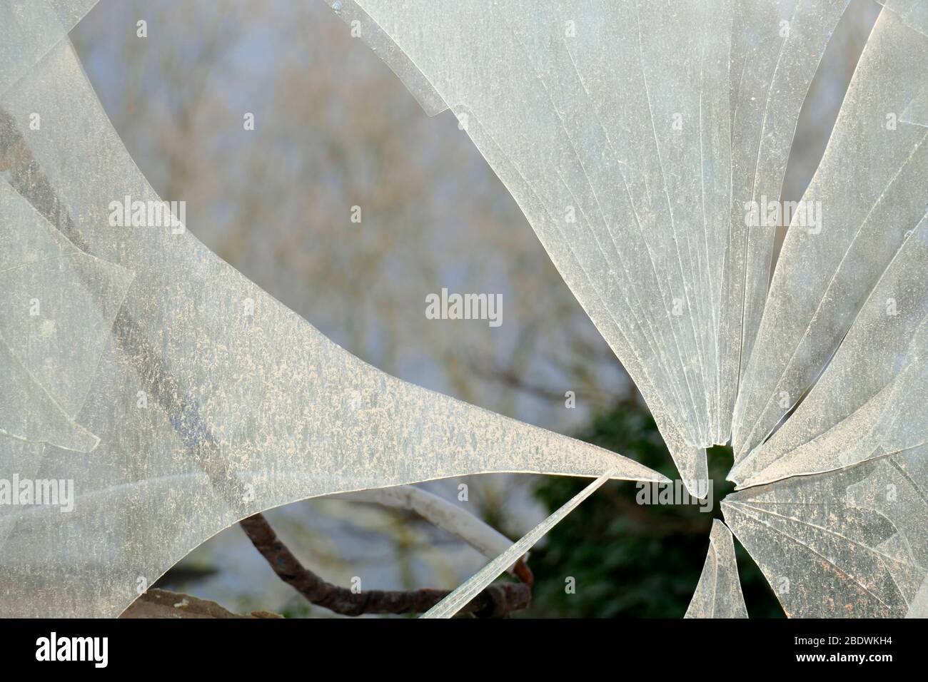 Shattered glass, old broken window Stock Photo - Alamy