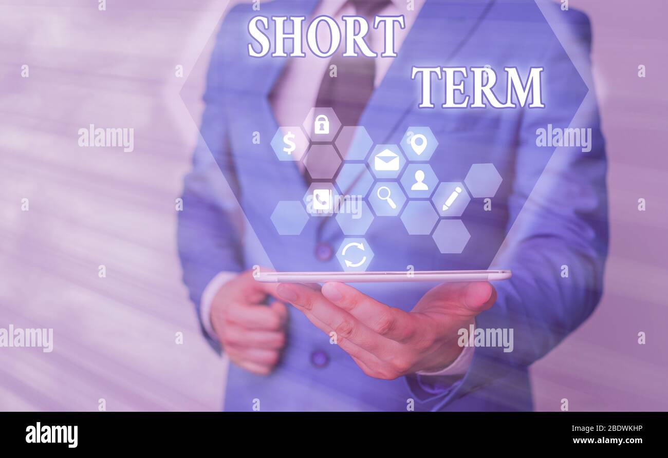 Handwriting text writing Short Term. Conceptual photo occurring over or ...