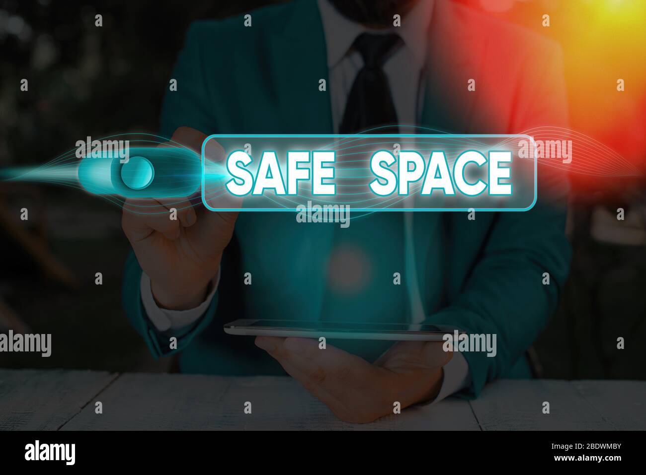 Writing note showing Safe Space. Business concept for a place or room ...