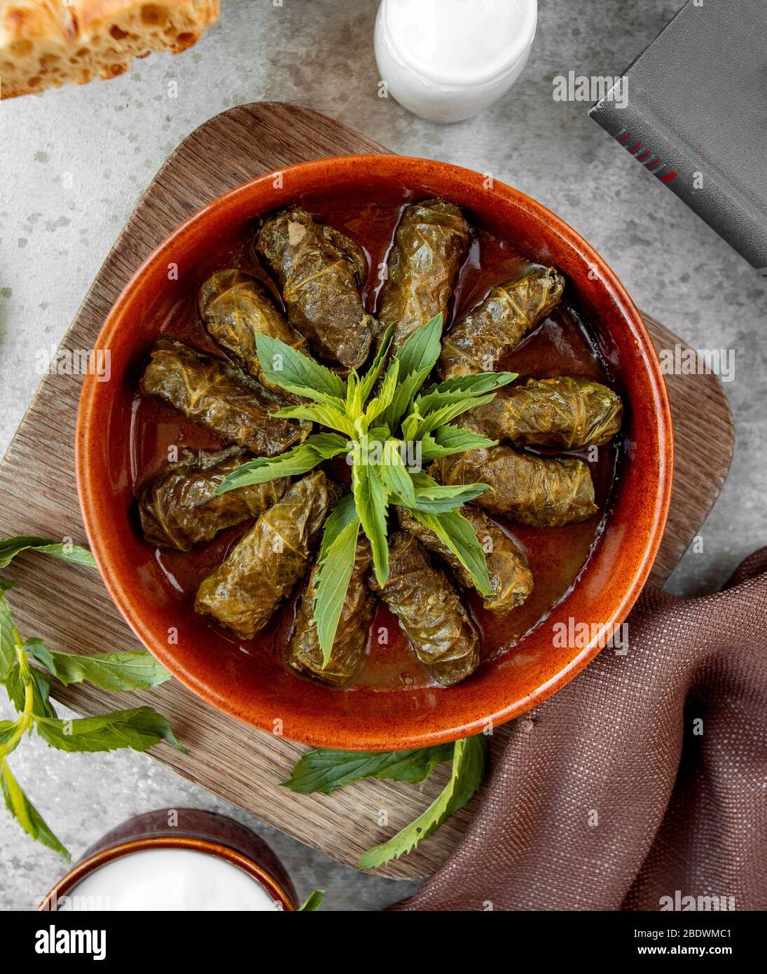 traditional dolma on the table top view Stock Photo - Alamy