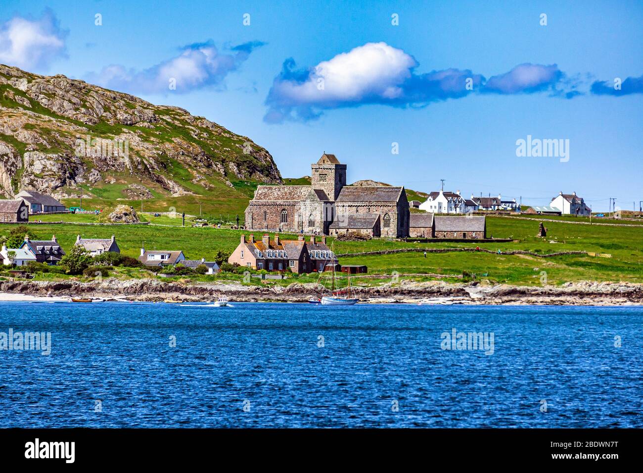 Historic Environment Scotland Iona Abbey on Isle of Iona in the inner ...