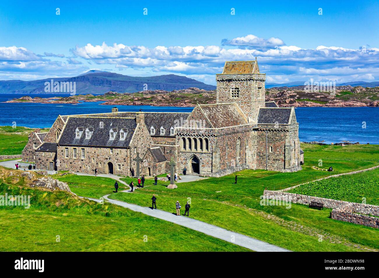 Historic Environment Scotland Iona Abbey on Isle of Iona in the inner ...