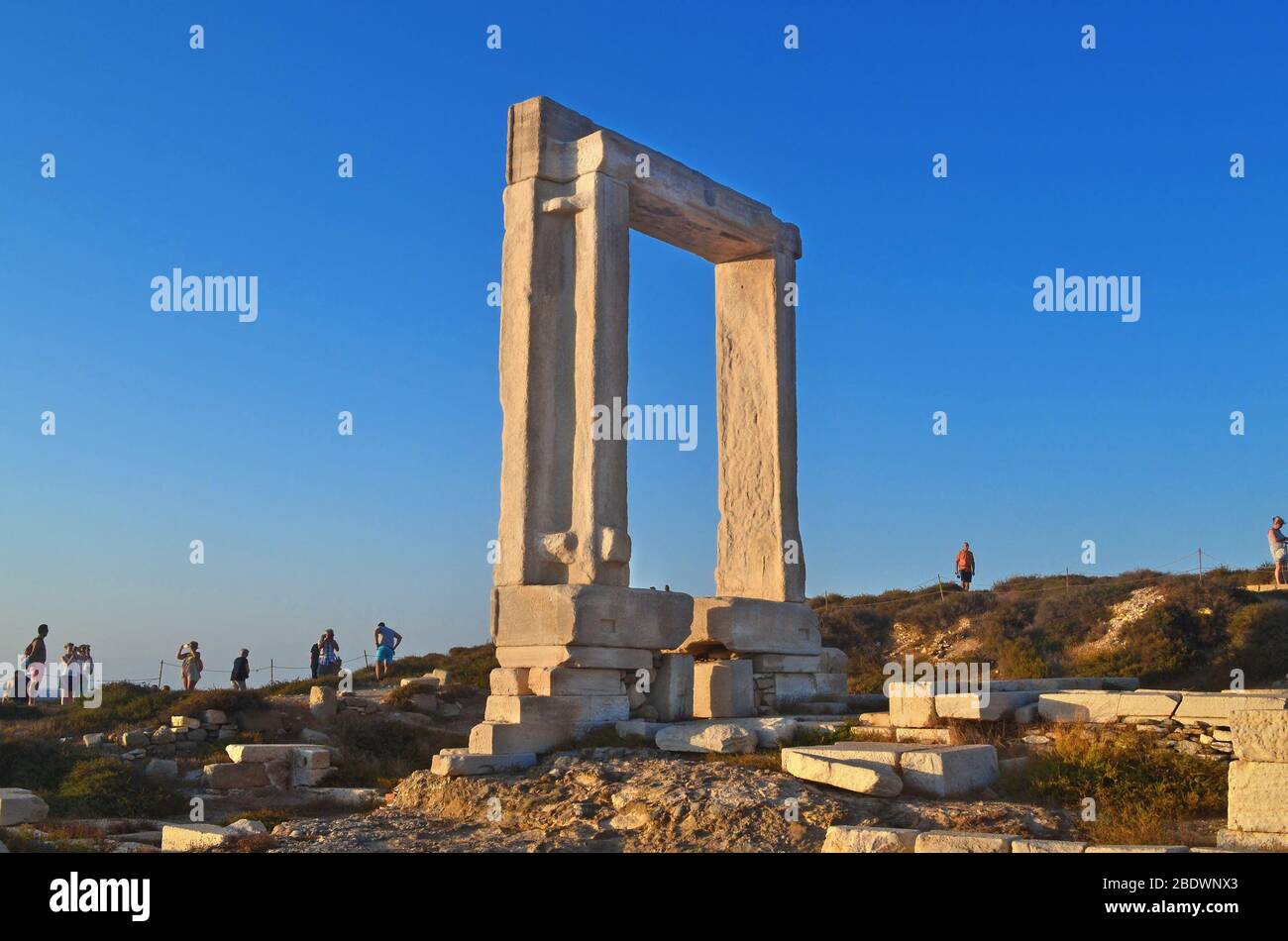 ancient Portara or the Great Door at Naxos island Greece - Temple of ...