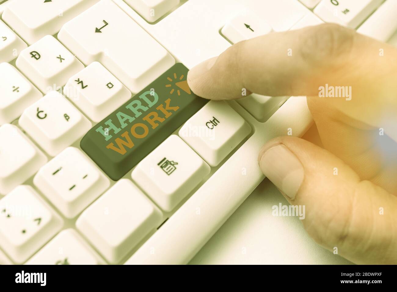 Word writing text Hard Work. Business photo showcasing always putting a ...