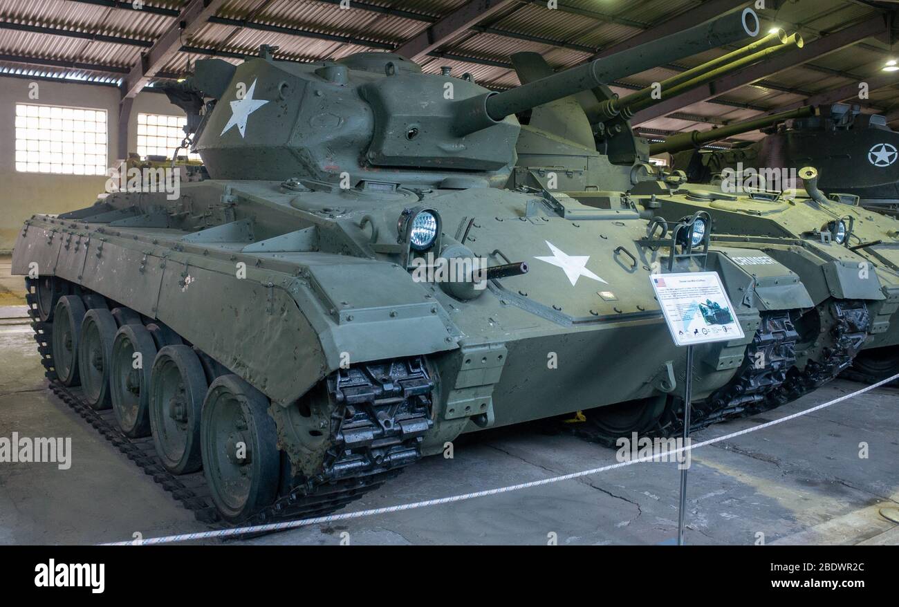 March 23, 2019 Moscow region, Russia. American light tank of the Second ...