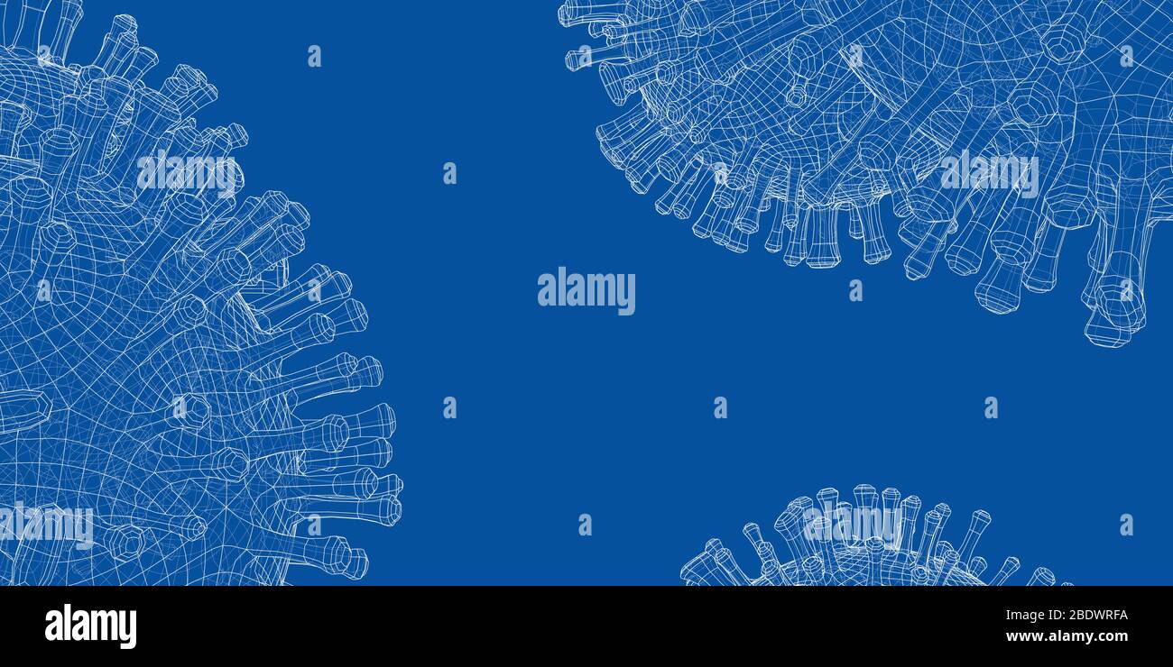 Vector wire-frame model of a virus Stock Vector Image & Art - Alamy