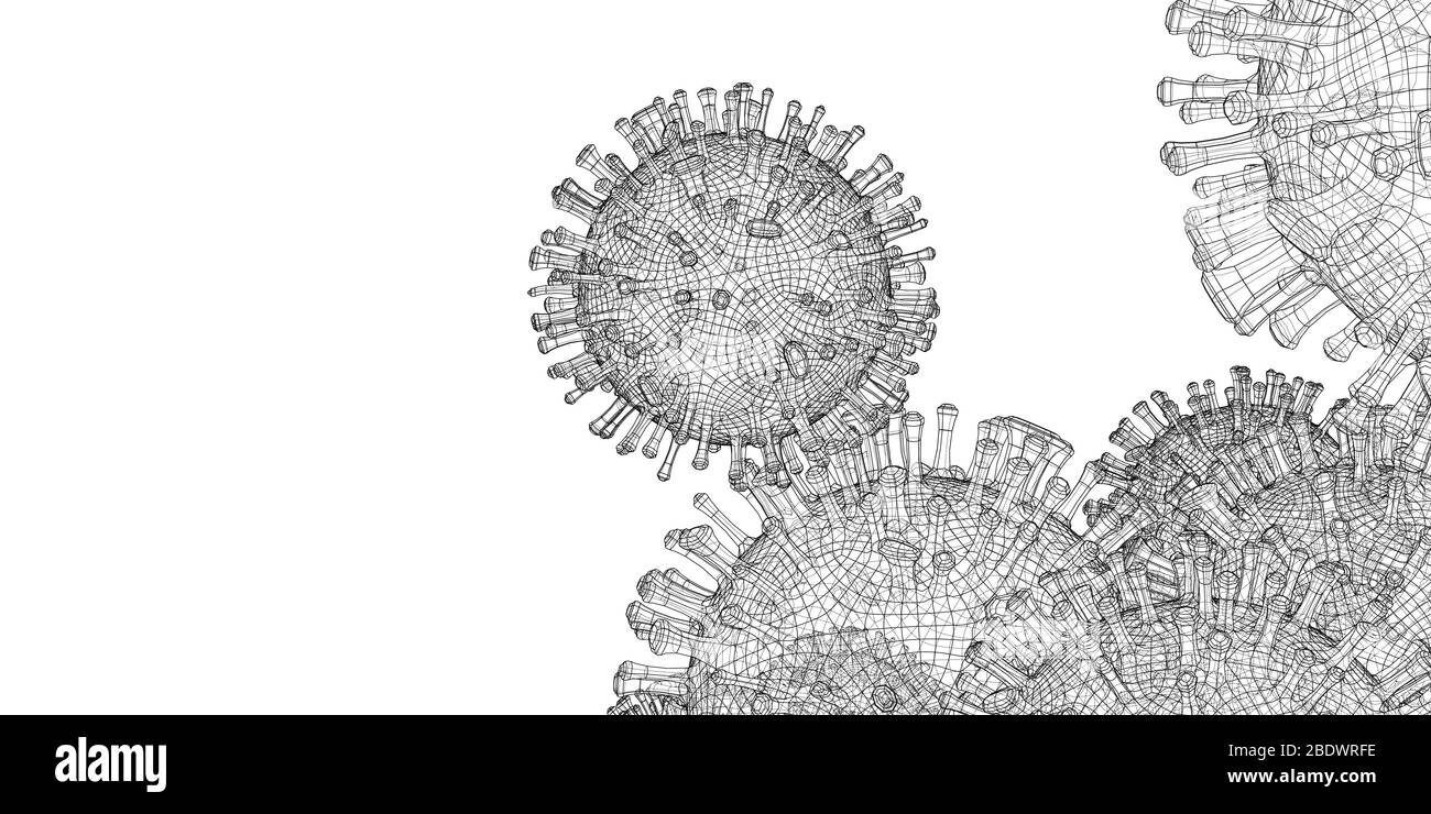 Vector wire-frame model of a virus Stock Vector Image & Art - Alamy