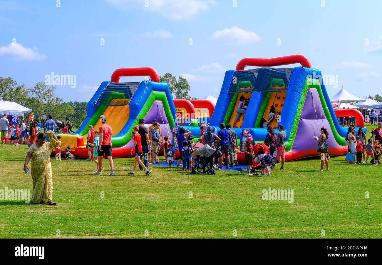 Children's Fun Area at Fair Stock Photo - Alamy