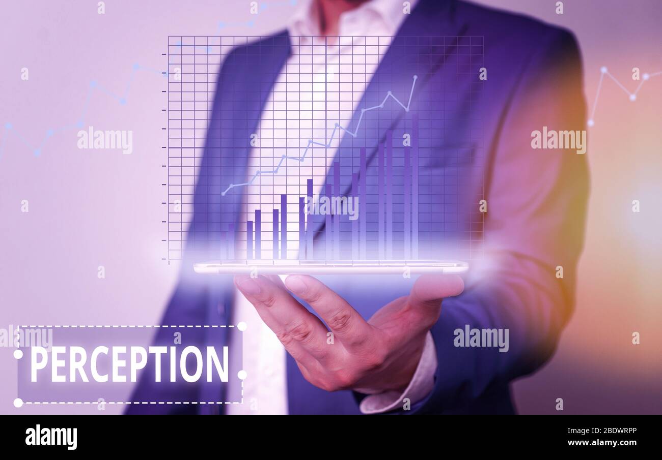 Writing note showing Perception. Business concept for individuals ...