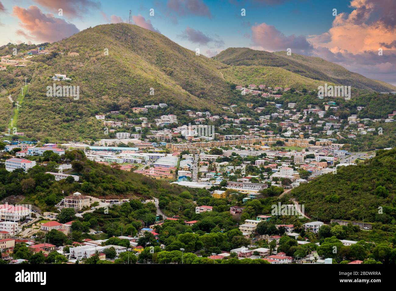 City on St Thomas Hills Stock Photo - Alamy