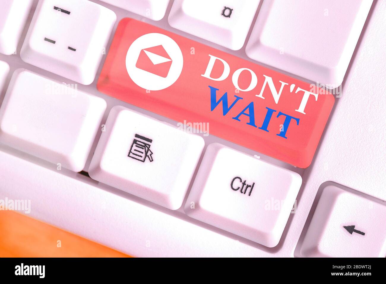 Writing note showing Don T Wait. Business concept for Take action now ...