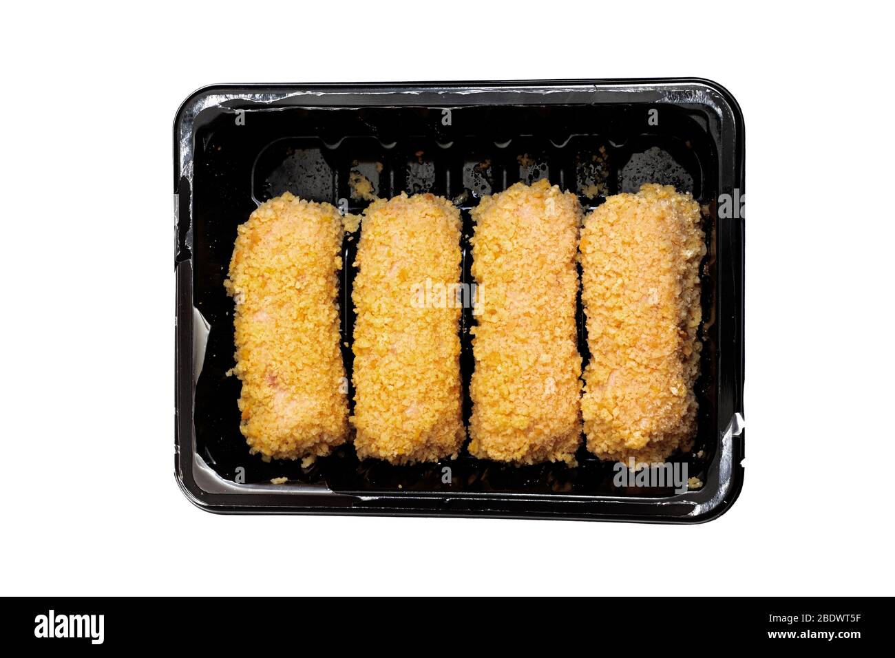 Black box with cutlets isolated on white background Stock Photo - Alamy