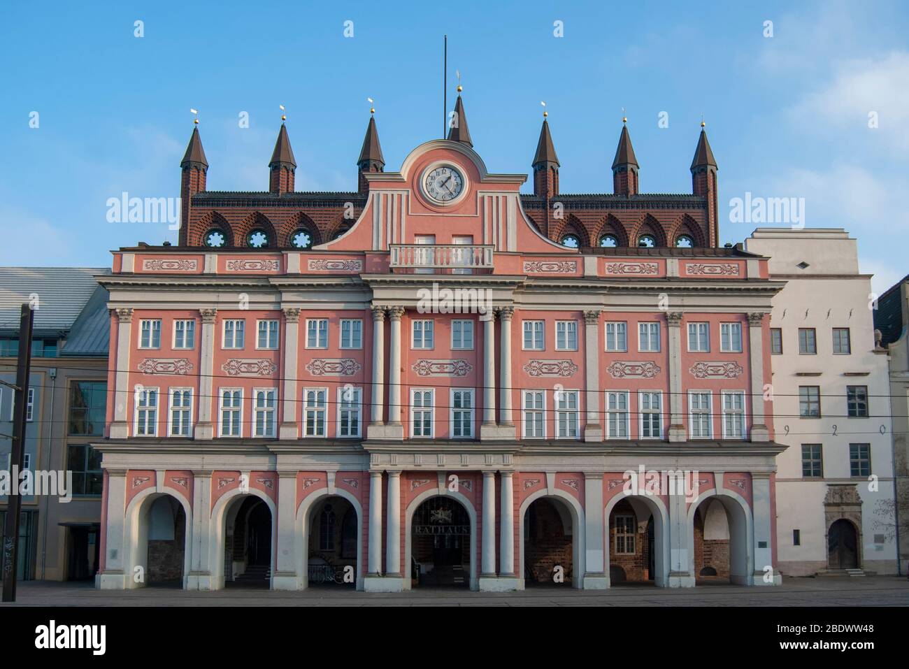 Rostock town hall square hi-res stock photography and images - Alamy
