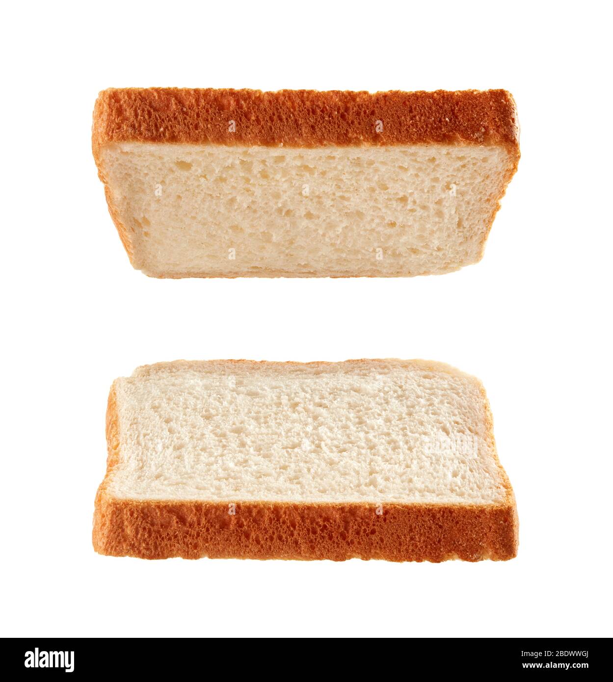 Toast breads for sandwich levitating isolated on white background Stock ...