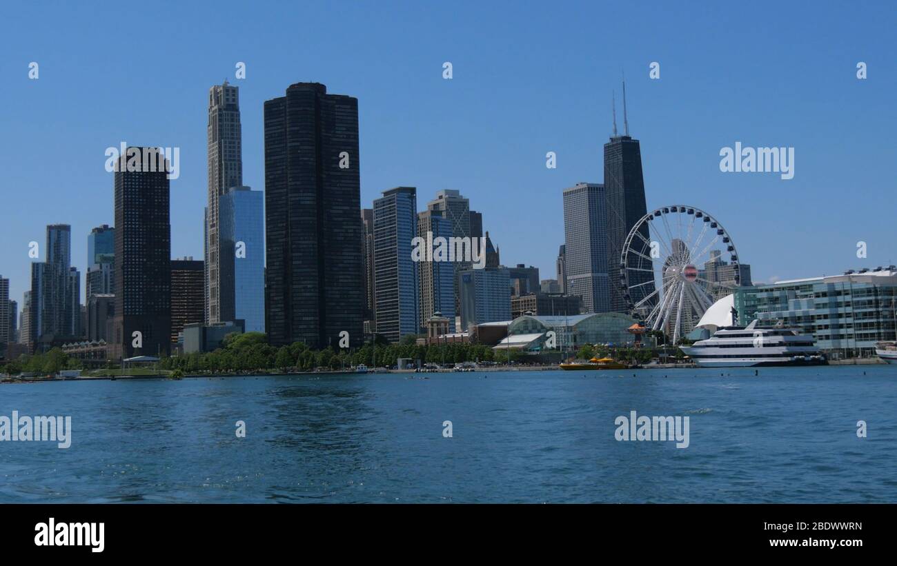 Chicago Navy Pier is a popular landmark at Lake Michigan - CHICAGO ...