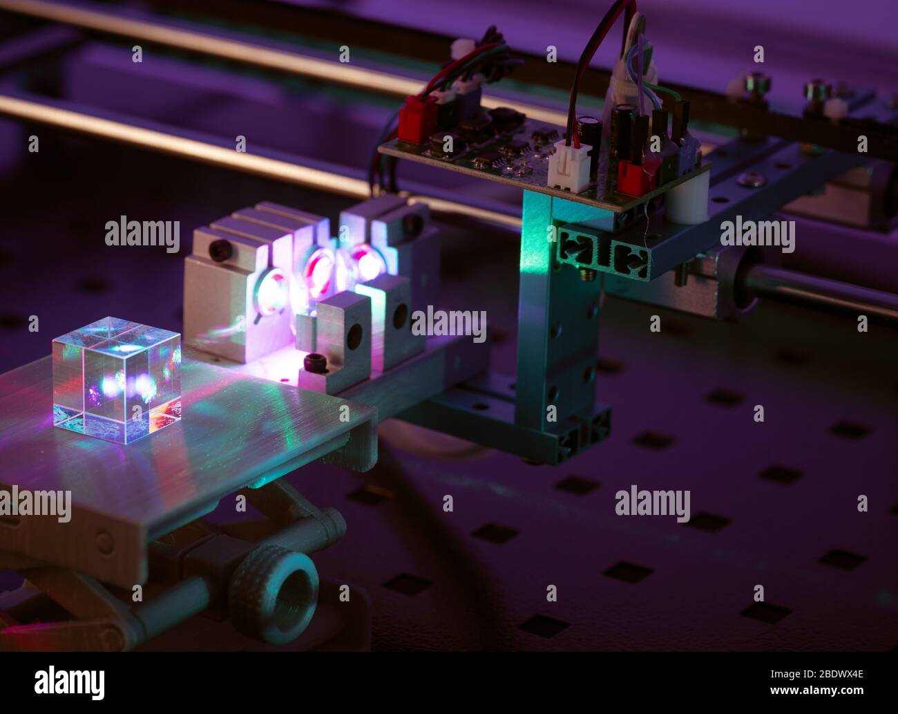 Laser development system in optical laboratory. Study of lasers the ...