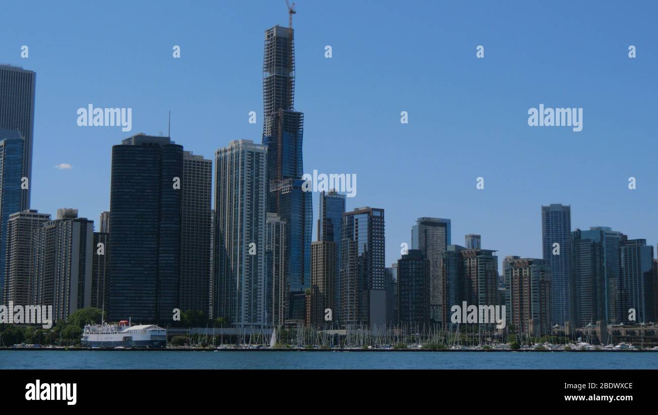 The High rise buildings of Chicago downtown - CHICAGO, UNITED STATES ...