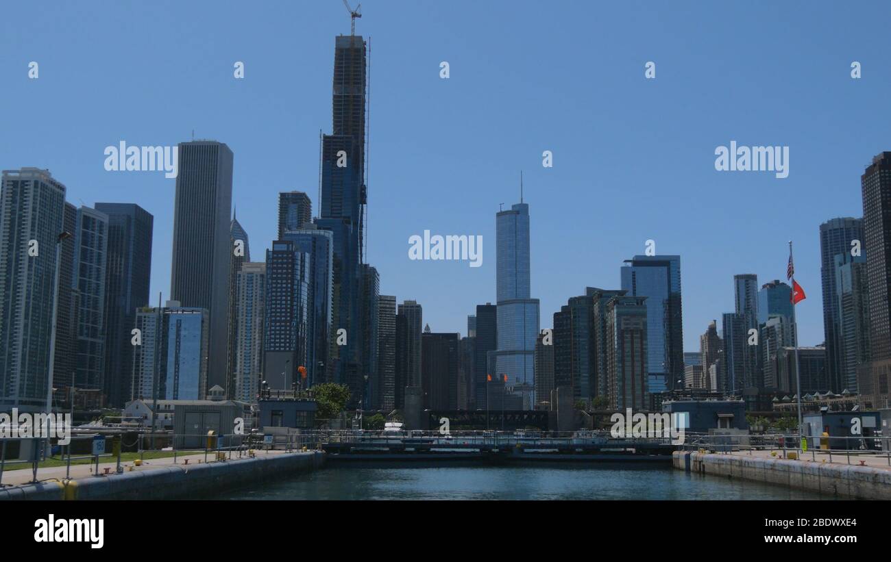 Chicago Navy Pier is a popular landmark at Lake Michigan - CHICAGO ...