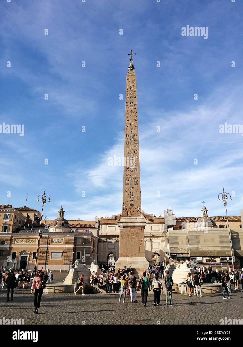 Europe, Italy, Lazio, Rome, Piazza del Popolo, Flaminio Obelisk Stock ...