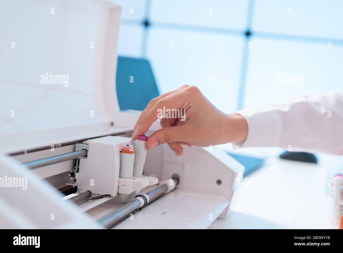 Office plotter in a design laboratory Stock Photo - Alamy
