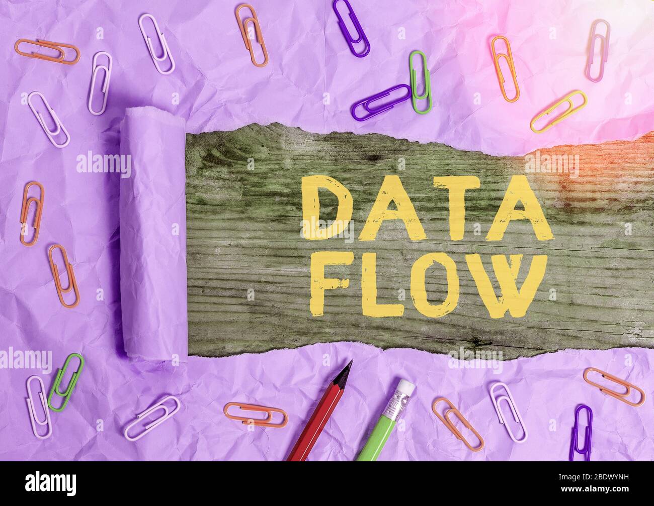 Conceptual hand writing showing Data Flow. Concept meaning the movement of data through a system ...