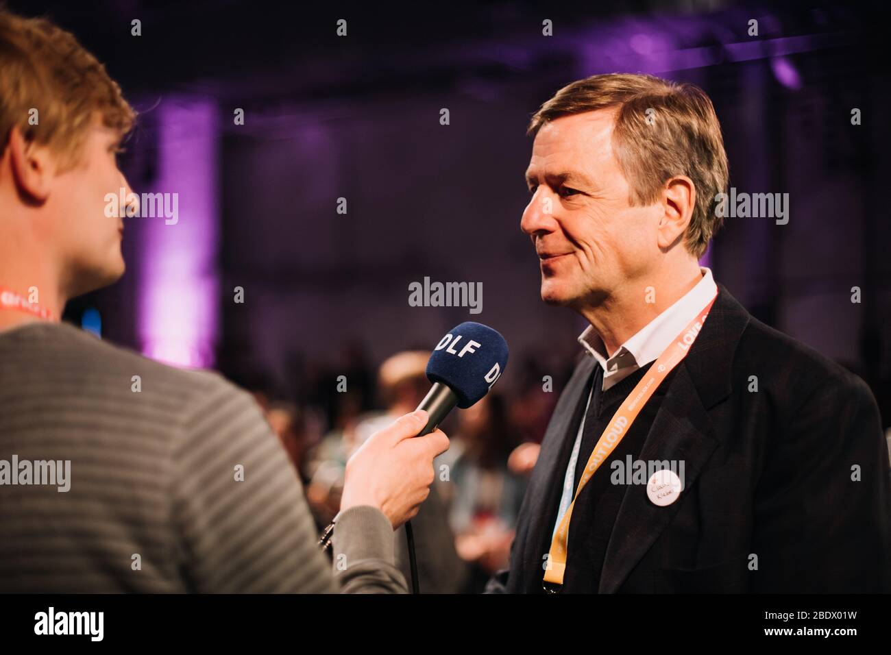 journalist Claus Kleber at web conference republica, Berlin Germany ...