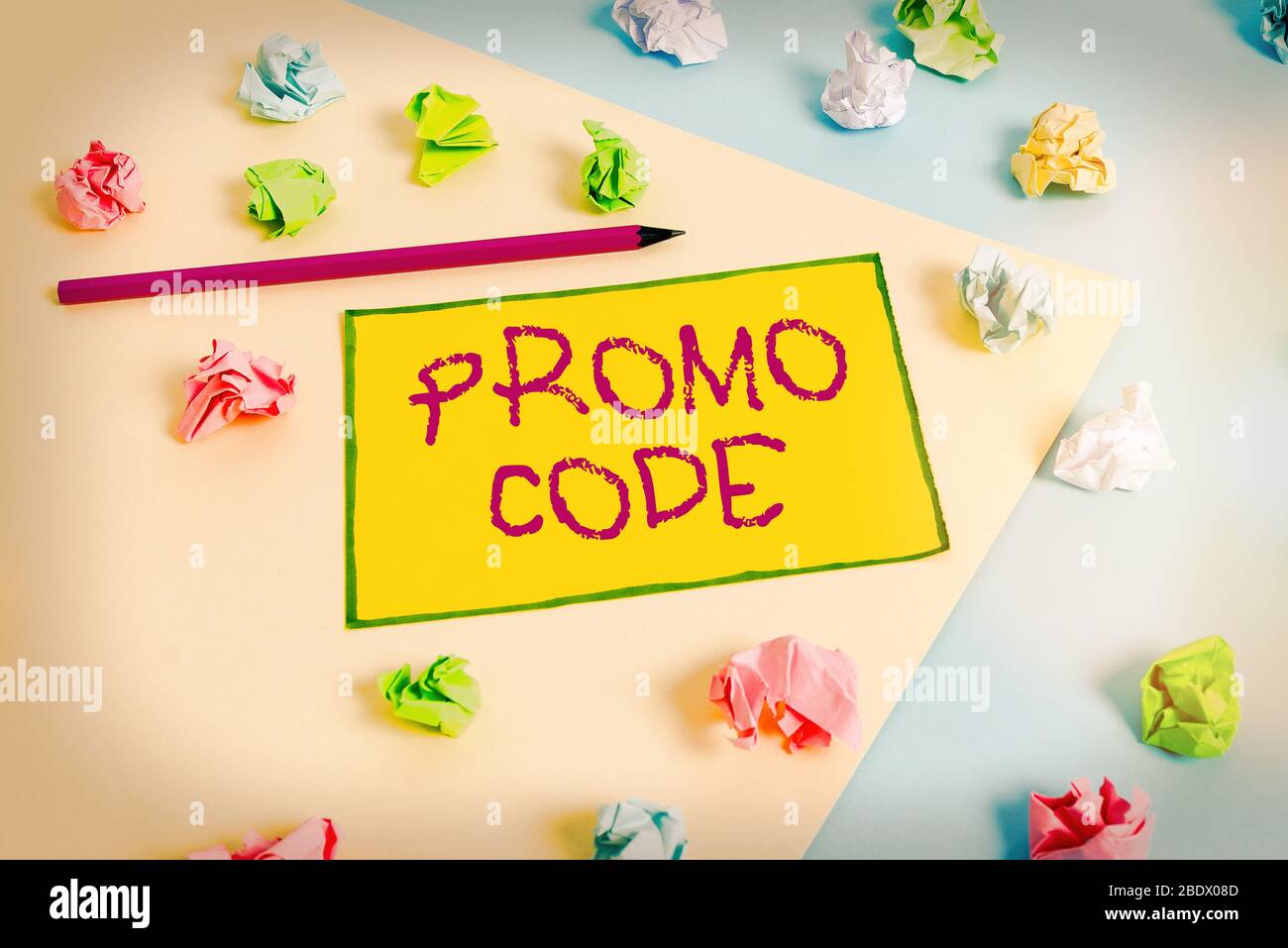 Writing note showing Promo Code. Business concept for digital numbers ...