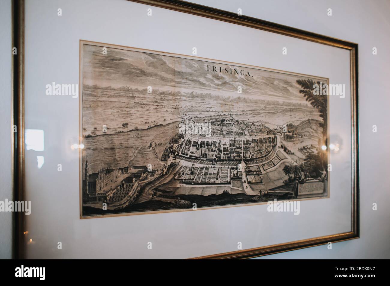 photo of old map of Freising a part of Munich Bavaria, Germany Stock ...