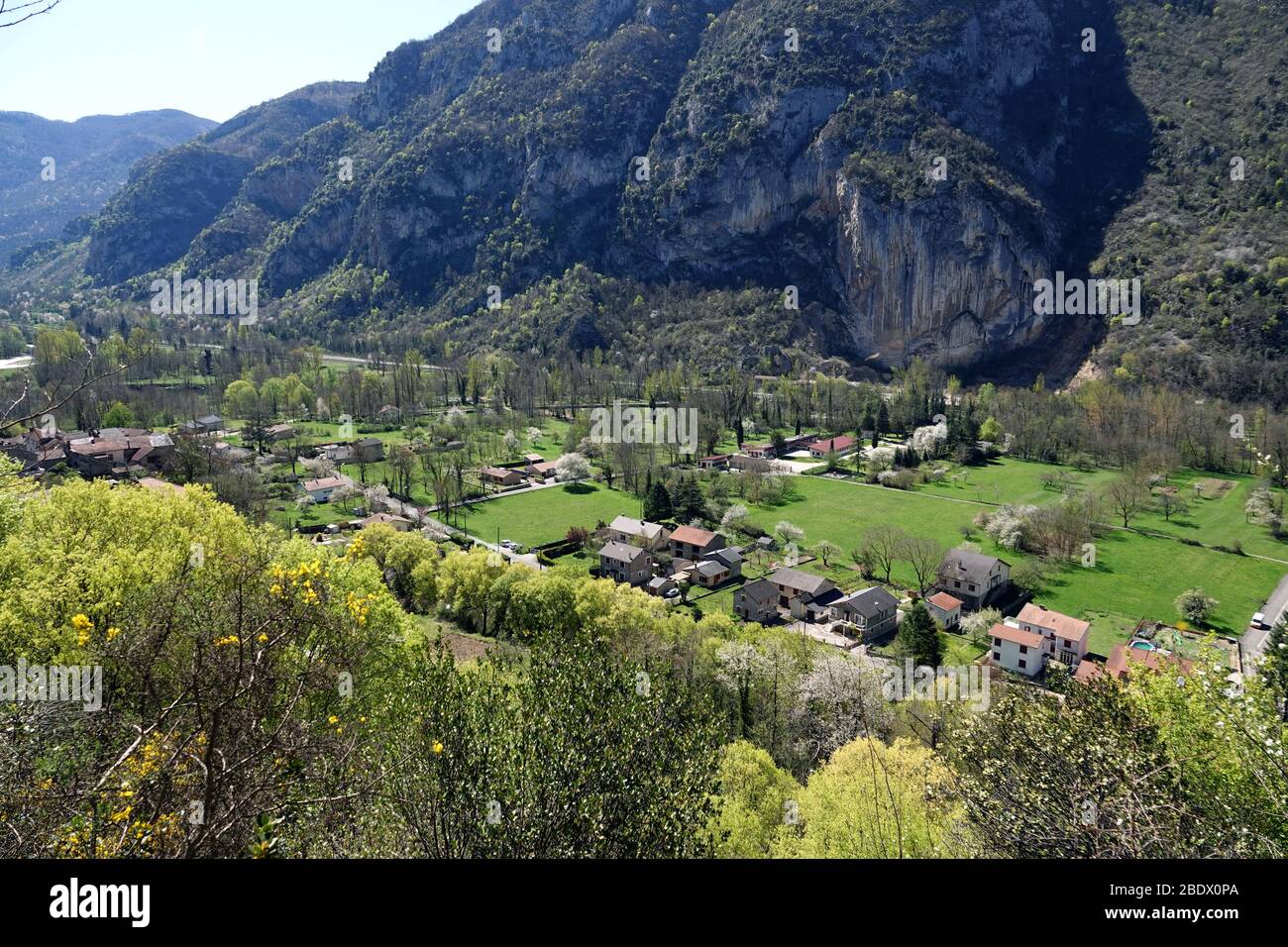 View from above the Ariege valley, Ornolac, Ussat les Bains, Ariege ...