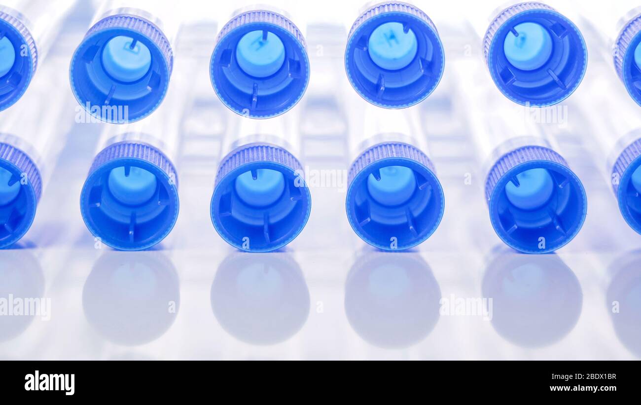 Test tubes blue liquid inside hi-res stock photography and images - Alamy