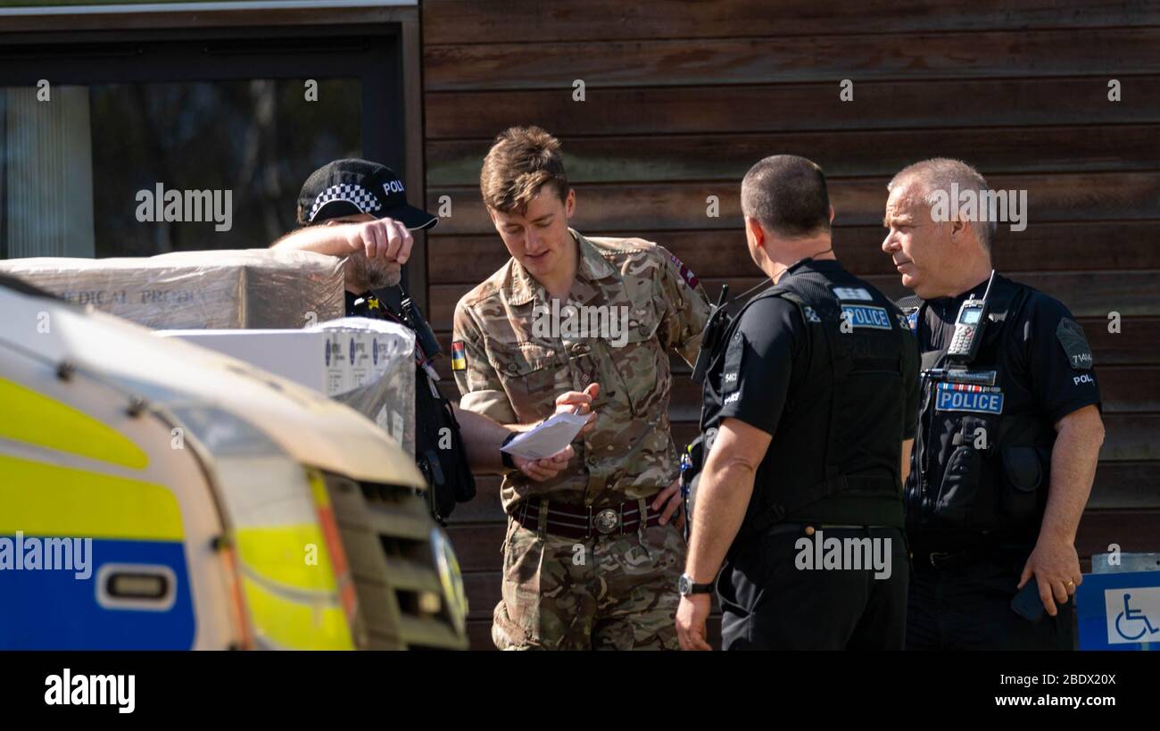 Brentwood Essex, UK. 10th Apr, 2020. NHS Personal Protective Equipment ...