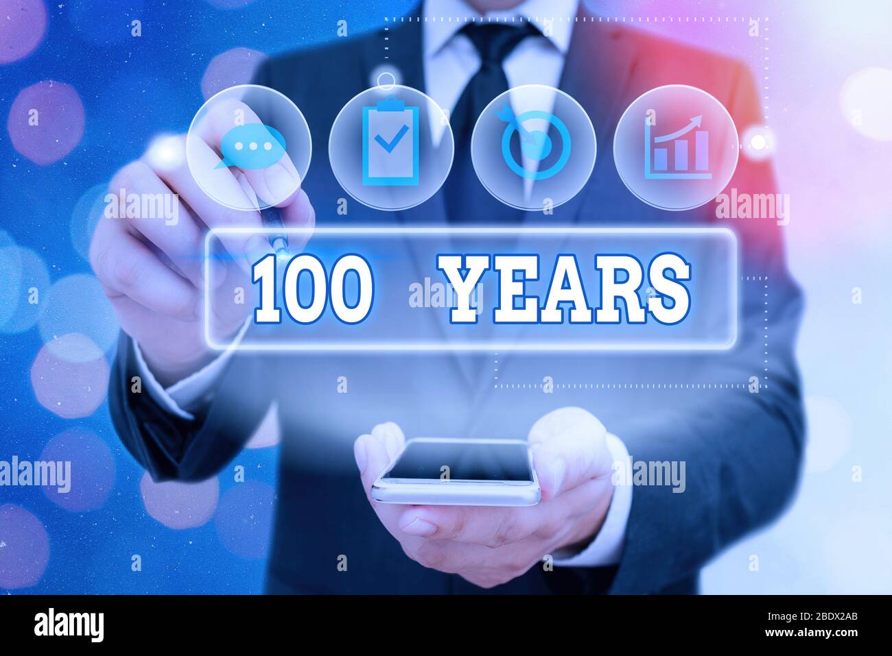 Handwriting text 100 Years. Conceptual photo Remembering special day ...