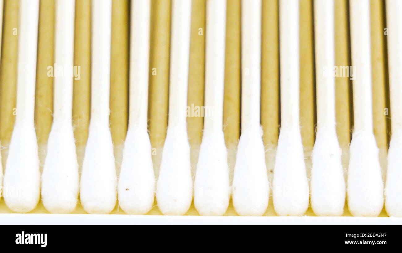 The closer look of the cotton buds on the box found inside the ...