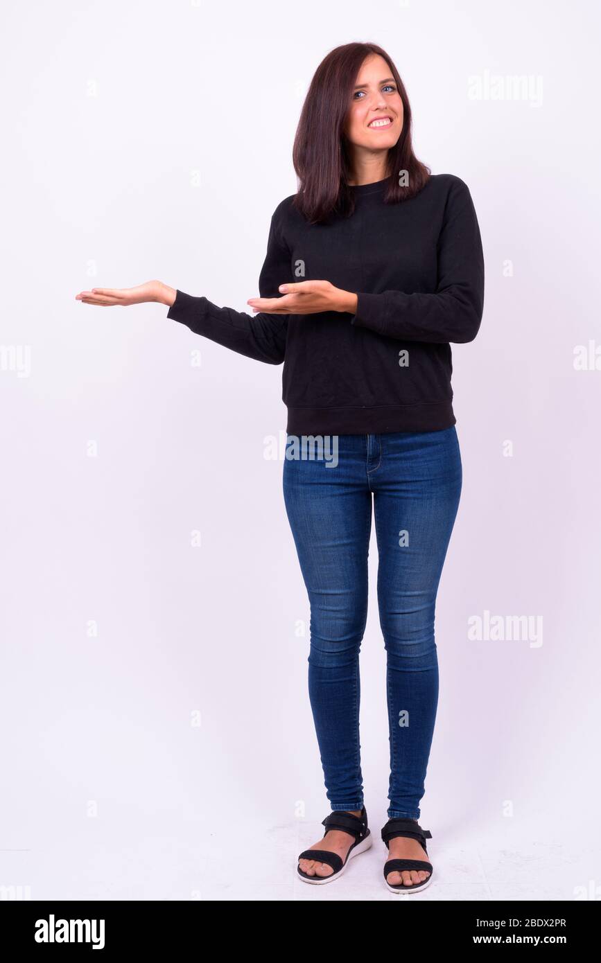 Full body shot of young beautiful woman Stock Photo - Alamy