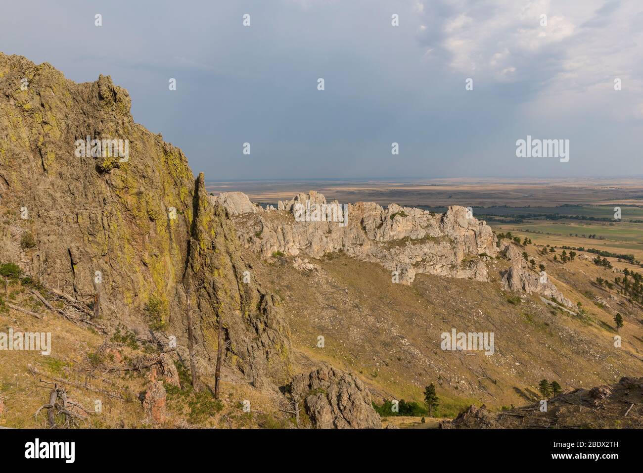 A scenic landscape view from on top of a butte Stock Photo - Alamy