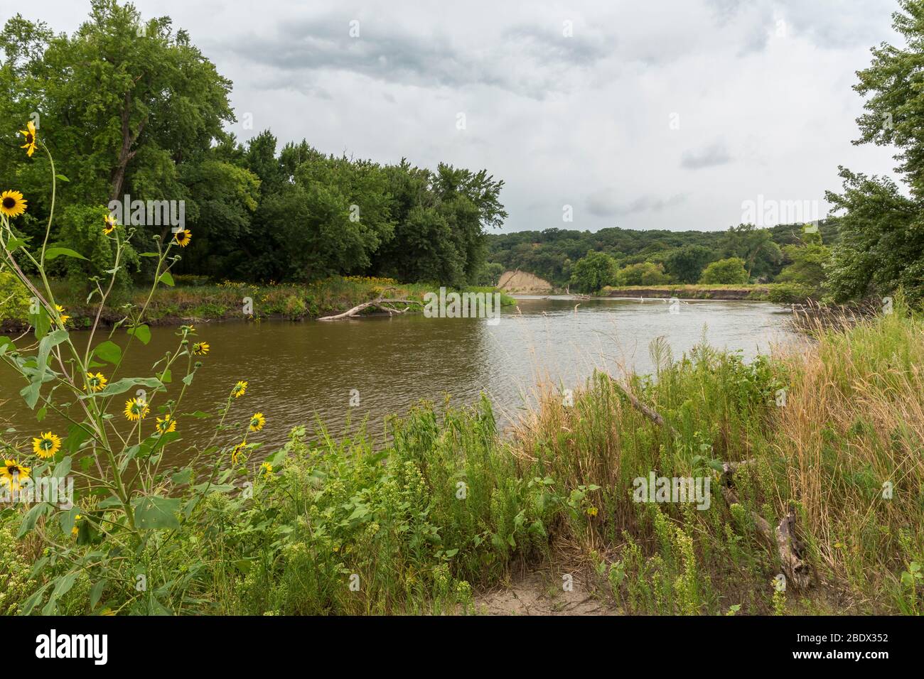 A scenic river landscape in South Dakota Stock Photo - Alamy