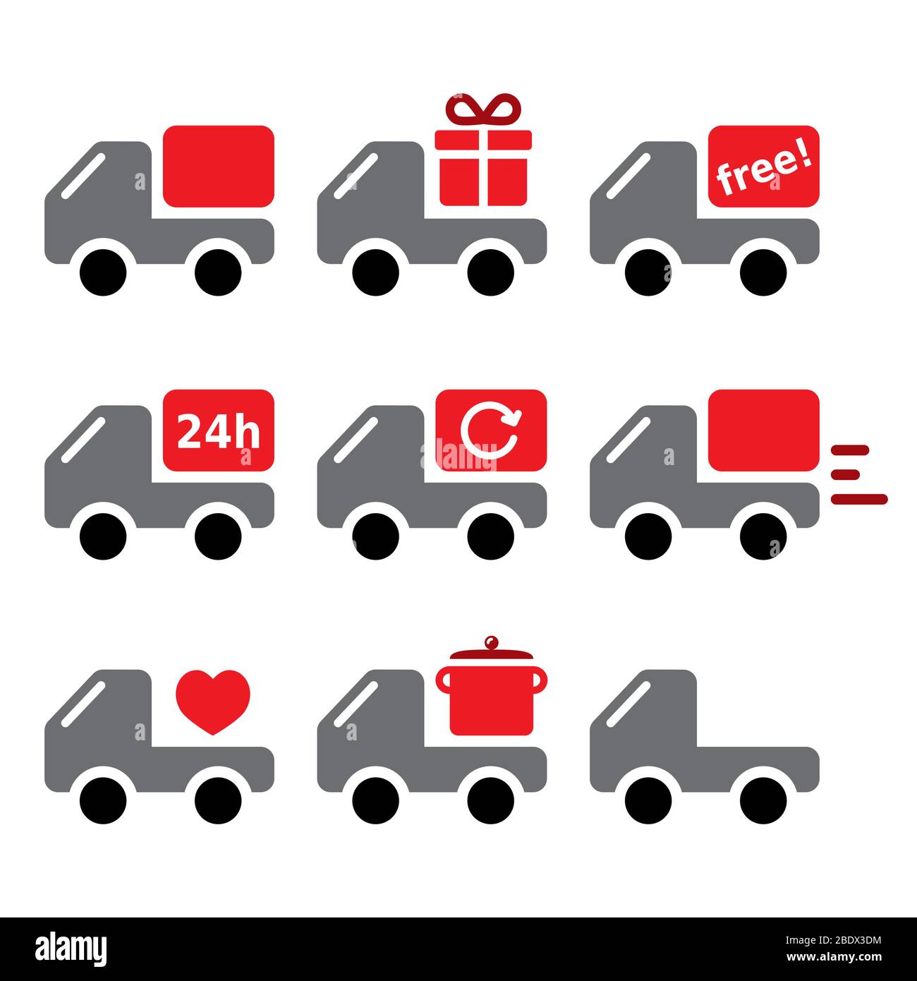 Delivery truck lorry Stock Vector Images - Alamy