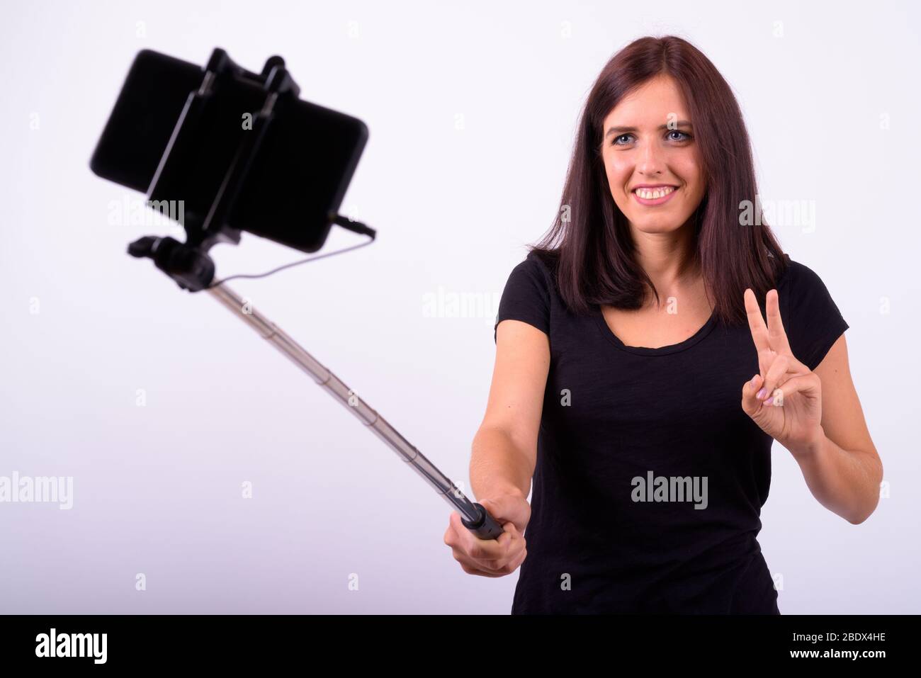 Influencer selfie stick hi-res stock photography and images - Alamy