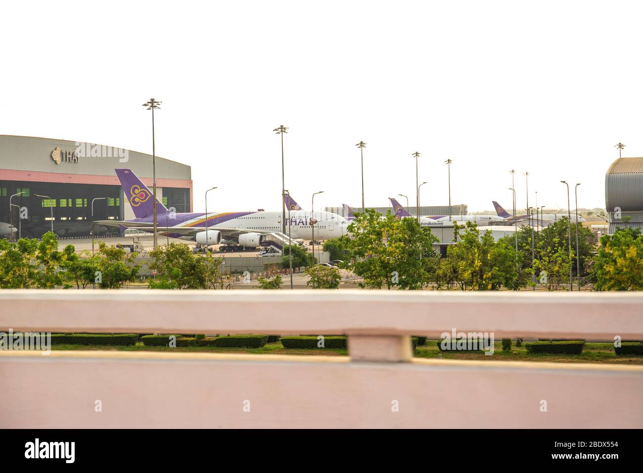 Suvarnabhumi airport Thai Airways stop operation from COVID-19 Stock ...