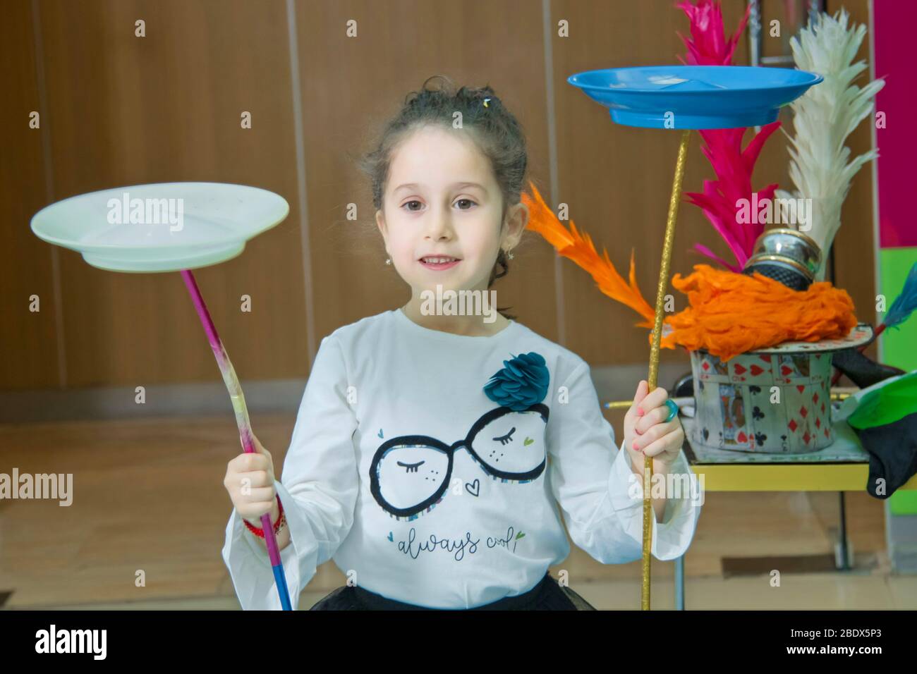 Fun with Spinning Plates .balancing a spinning plate. Kids learning how ...
