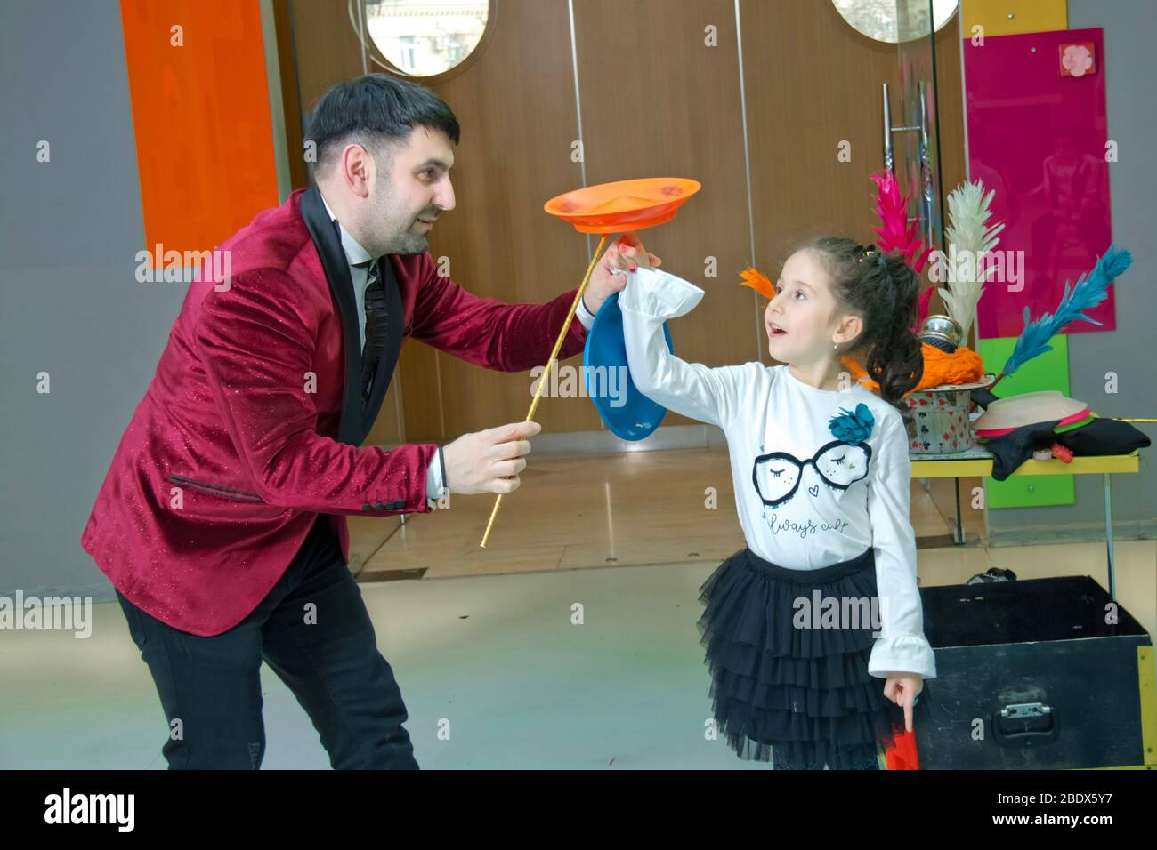 Fun with Spinning Plates .balancing a spinning plate. Kids learning how ...