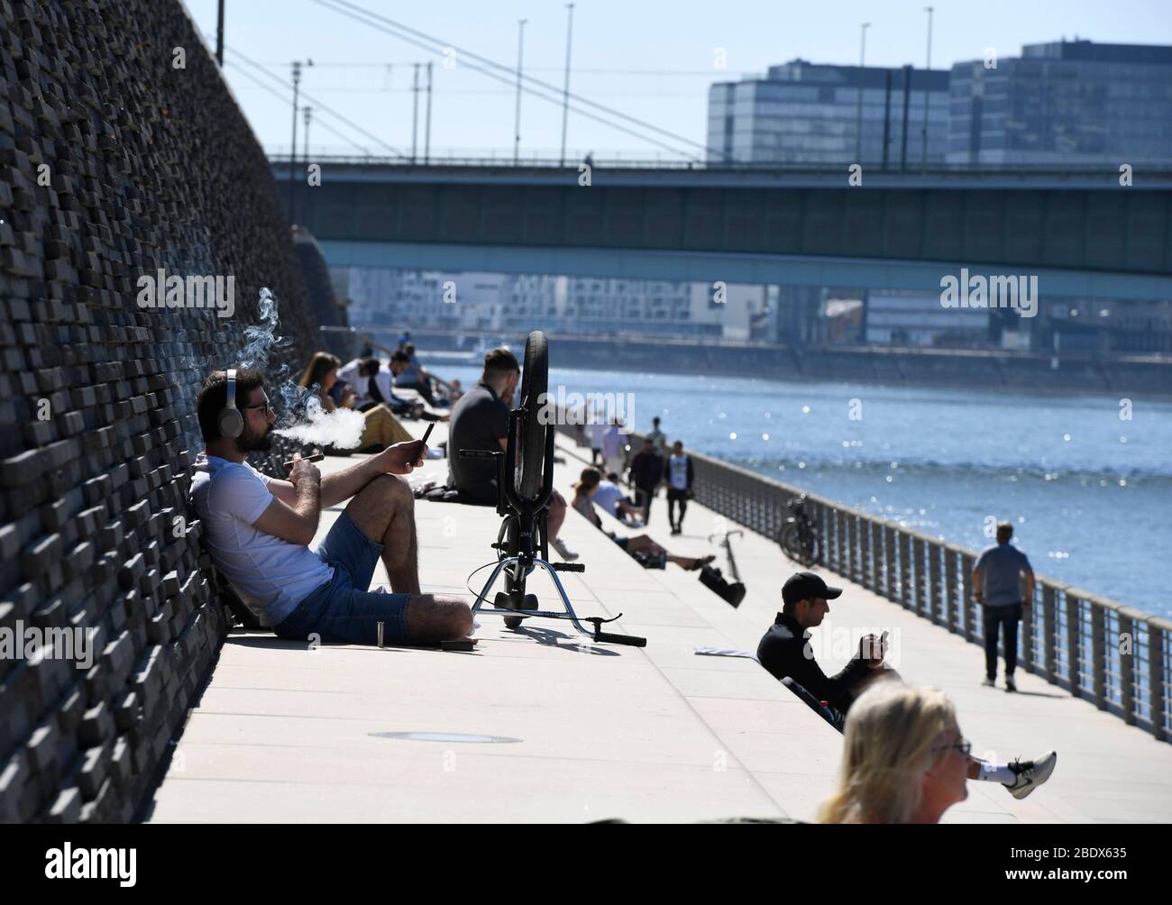 Cologne, Germany. 10th Apr, 2020. Smoking a cigar, Robert Markovski ...