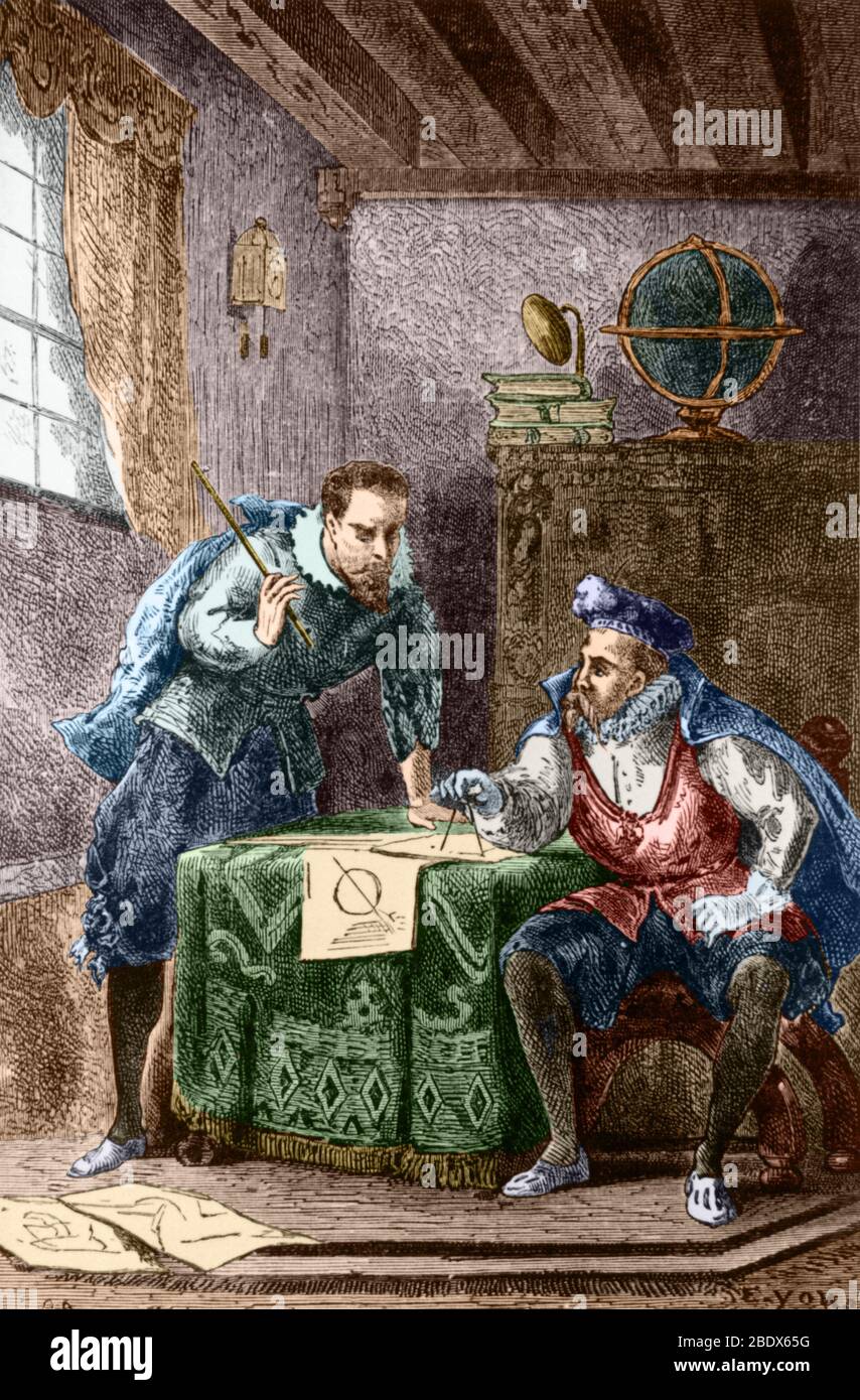 Johannes Kepler and Tycho Brahe Stock Photo - Alamy
